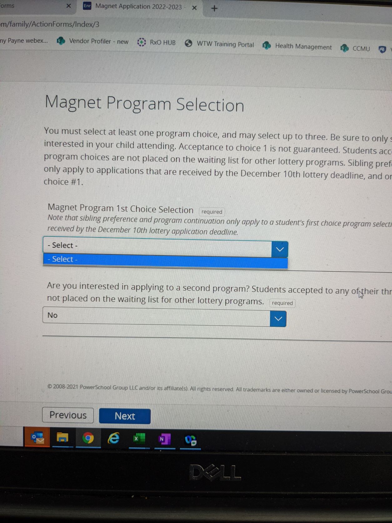 Magnet School Application - Cannot select any schools - PowerSchool ...