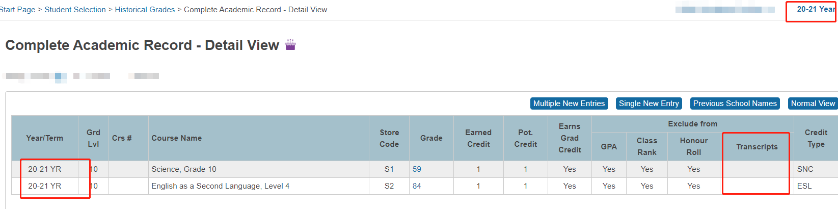 Re: Historical grades are not showing on the transcript - PowerSchool Community