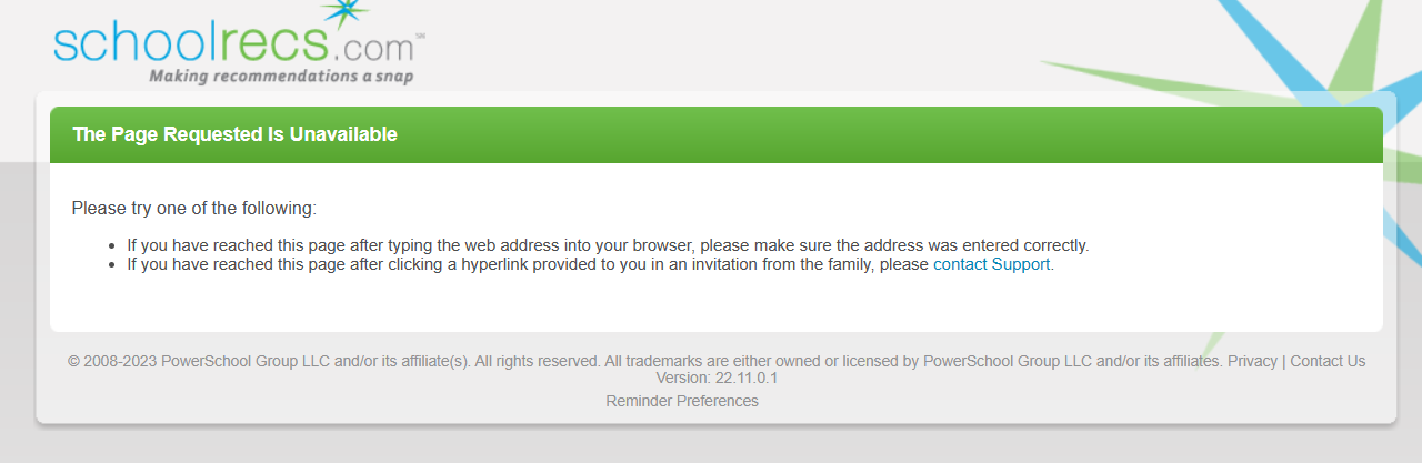 Invitation to Complete a Recommendation/Transcript - PowerSchool Community