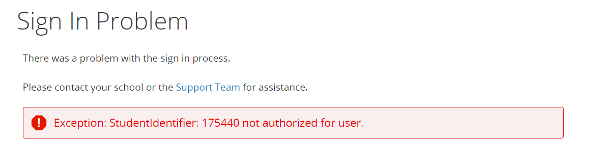 Sign In Problem error message - PowerSchool Community