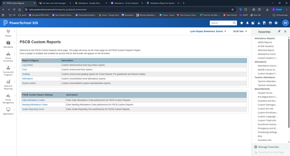 Attendance Report for Specific types of absences for a specific date range - PowerSchool Community