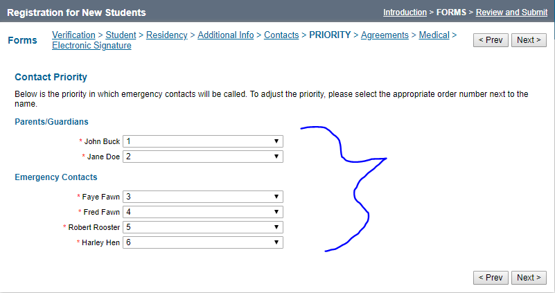 Troubleshoot: You must Assign a Priority to each of the contacts ...
